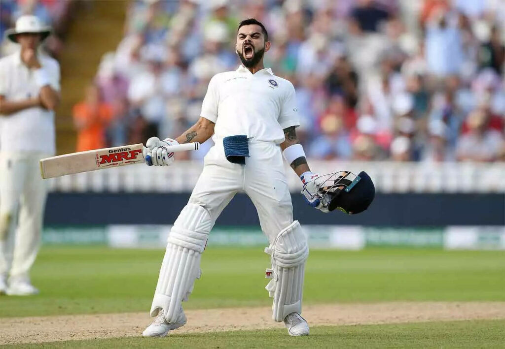 Virat Kohli scores a century in Test format after
